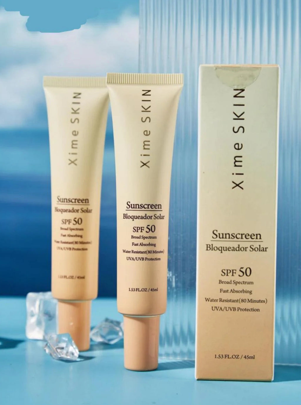 XIME SKIN - Sunscreen SPF 50 / Bloqueador Solar – TASTE OF GLAM